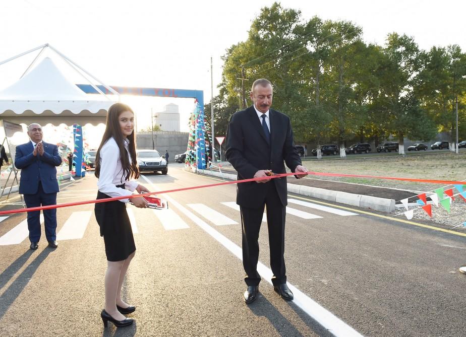 President Ilham Aliyev attends inauguration of Kurdmashi-Kalband-Girk ...