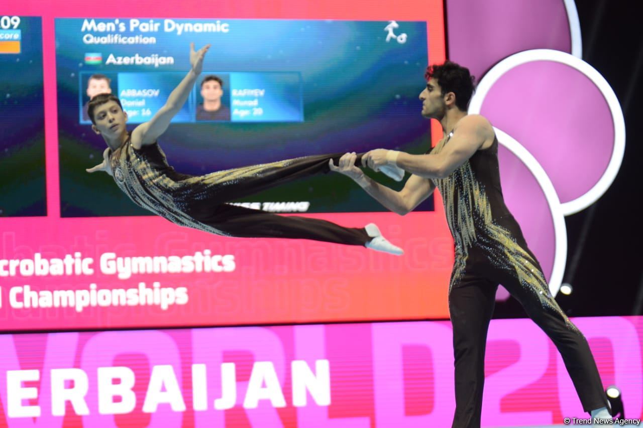 Azerbaijani gymnasts take third intermediate place in qualifying round of 28th FIG Acrobatic ...