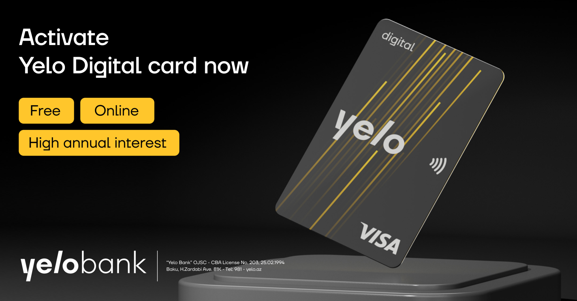 A New Digital Card from Yelo Bank: Yelo Digital Card! - Trend.Az